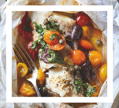 Recipe: Oven-baked Fish in Paper Parcel with Capers, Olives & Tomatoes ...